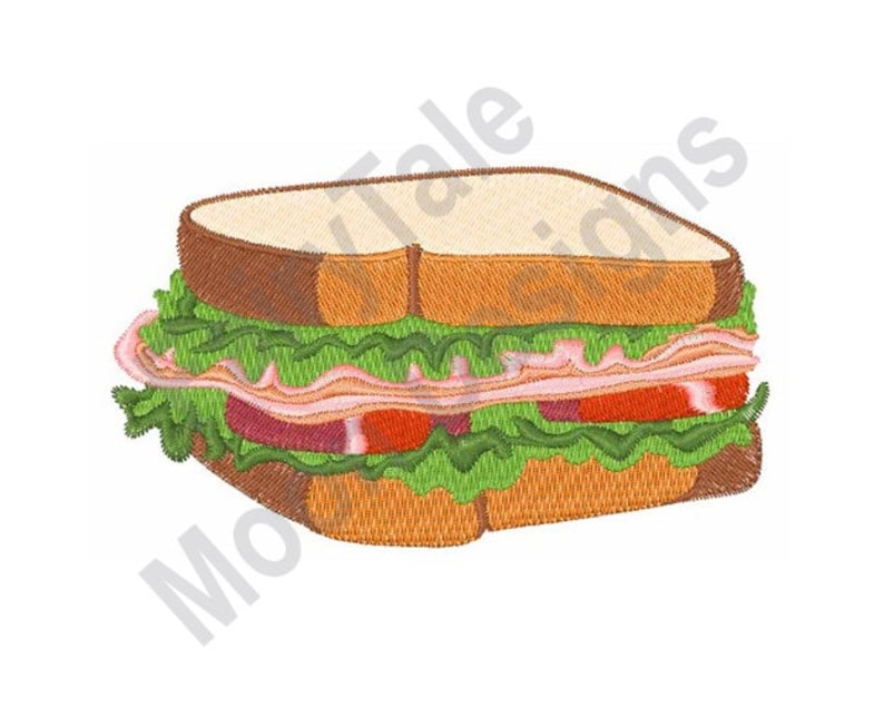 Sandwich - Machine Embroidery Design, Bread Sandwich Embroidery Pattern ...