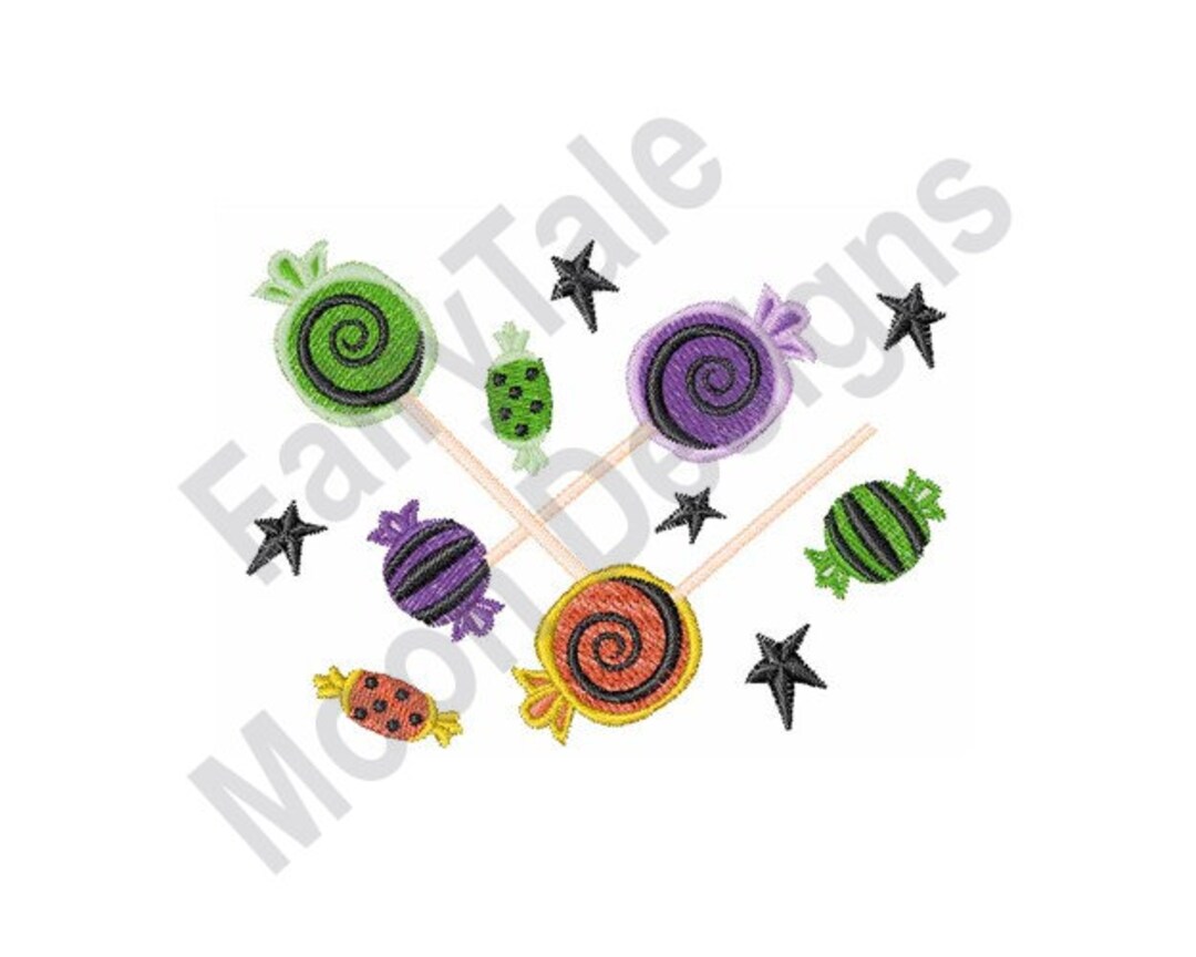 Halloween Candy - Machine Embroidery Design, Trick or Treat Candy ...