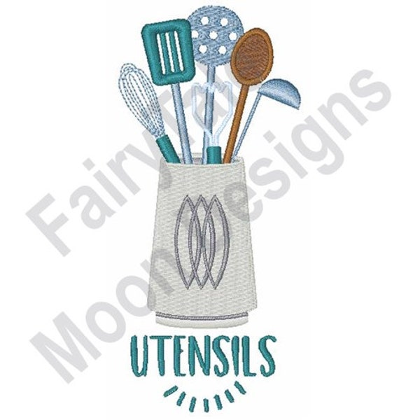 Cooking Utensils Embroidery Design - Etsy