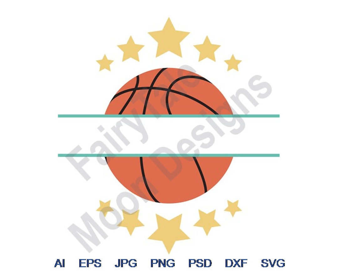 Basketball Split Frame Svg Dxf Eps Png Jpg Vector Art - Etsy