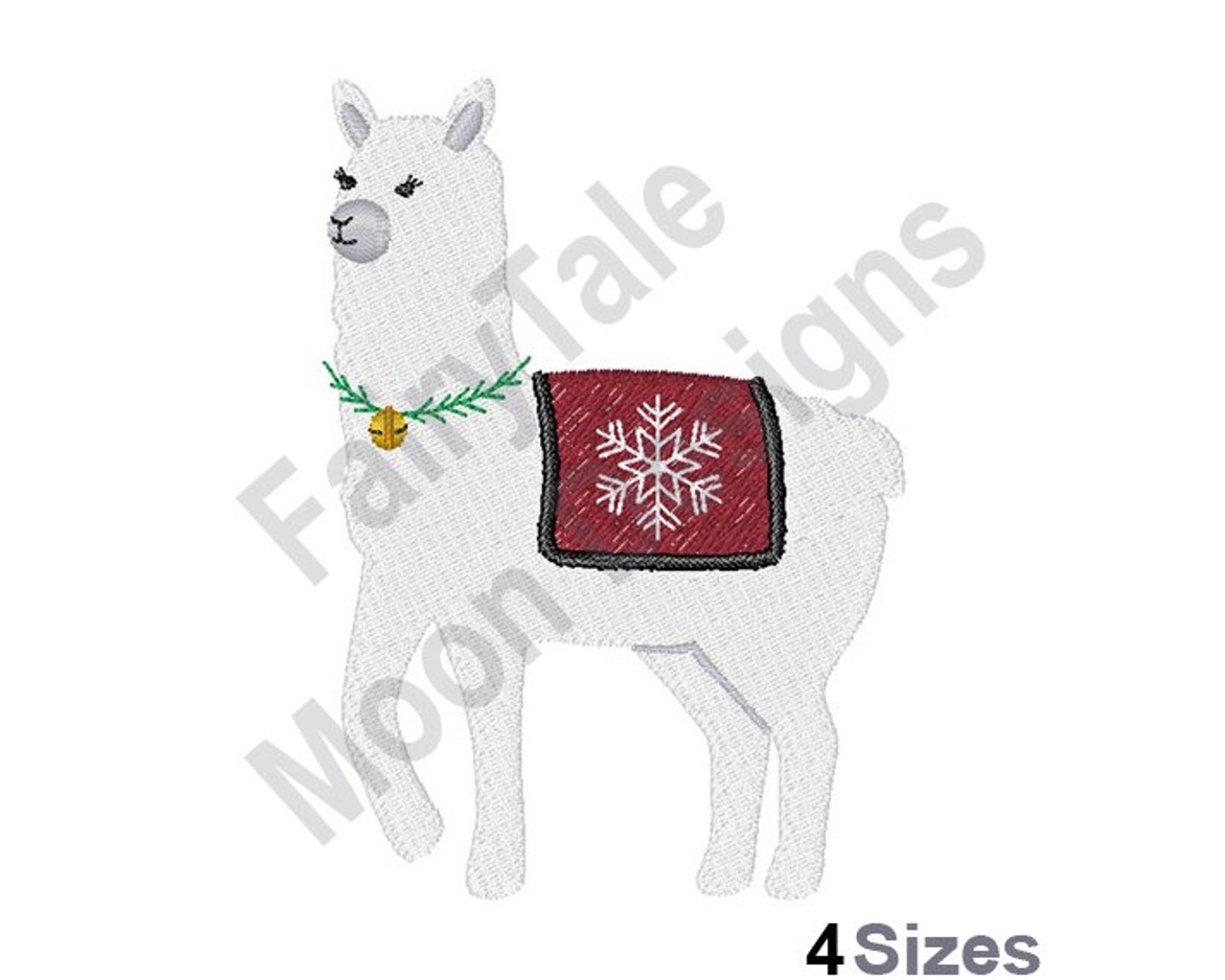 Christmas Llama Machine Embroidery Design Christmas - Etsy