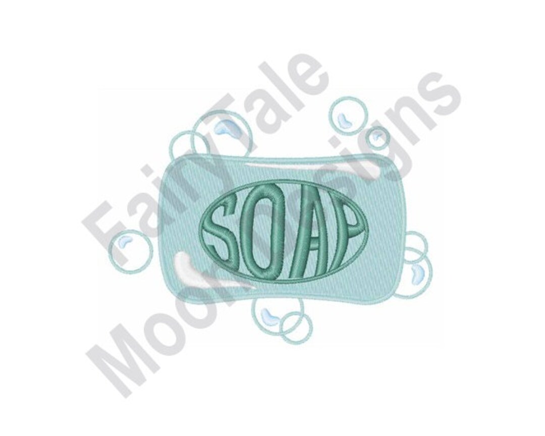 Bar of Soap - Machine Embroidery Design, Hand Soap Embroidery Pattern ...