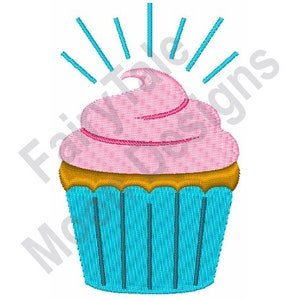 Pink Cupcake - Machine Embroidery Design, Cupcake Embroidery Pattern ...