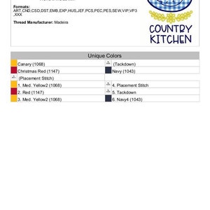 APPLIQUE Country Kitchen - Machine Embroidery Design, Country Hen ...