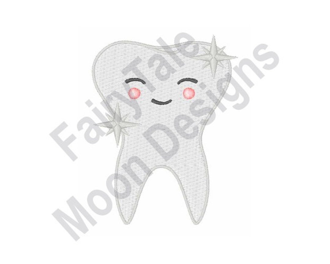Happy Tooth Machine Embroidery Design, Shiny Tooth Embroidery Pattern ...