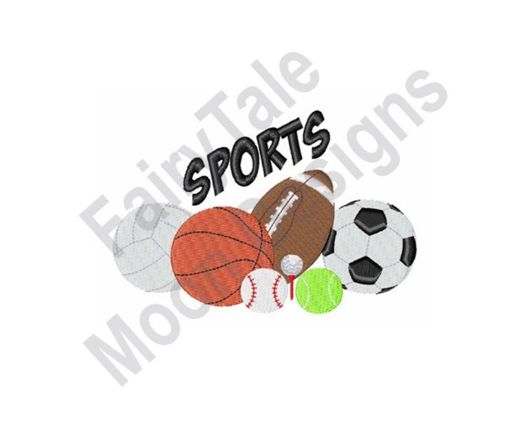 Sports Balls Machine Embroidery Design Football Embroidery - Etsy
