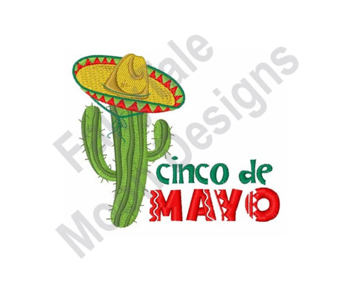 Cinco De Mayo Machine Embroidery Design Mexican Sombrero - Etsy UK