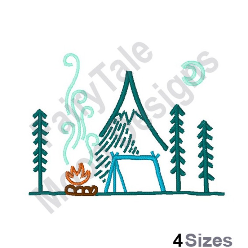 Camping Embroidery - Etsy