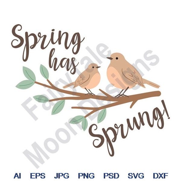 Spring Has Sprung Clipart - Etsy