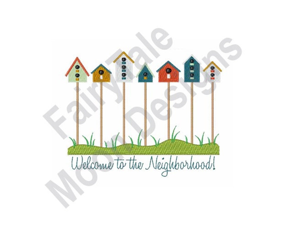 Welcome to the Neighborhood Machine Embroidery Design - Etsy UK
