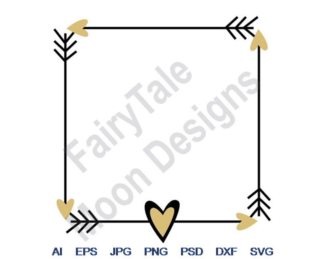 Arrows Frame Svg, Dxf, Eps, Png, Jpg, Vector Art, Clipart, Cut File ...