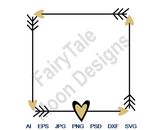 Arrows Frame Svg Dxf Eps Png Jpg Vector Art Clipart - Etsy