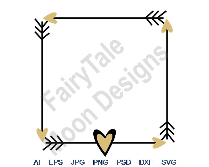 Arrows Frame Svg Dxf Eps Png Jpg Vector Art Clipart | Etsy