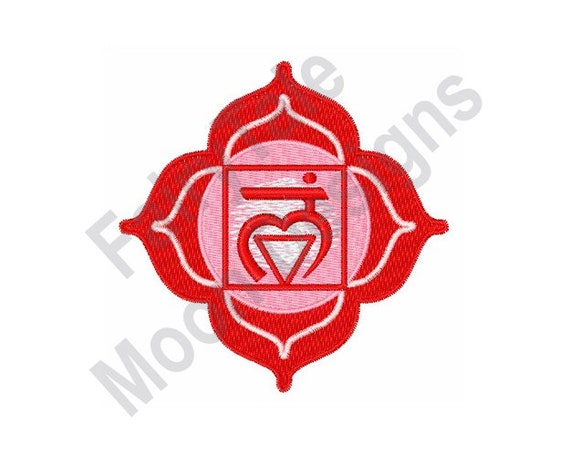 The Root Chakra Symbol Machine Embroidery Design Mandala - Etsy