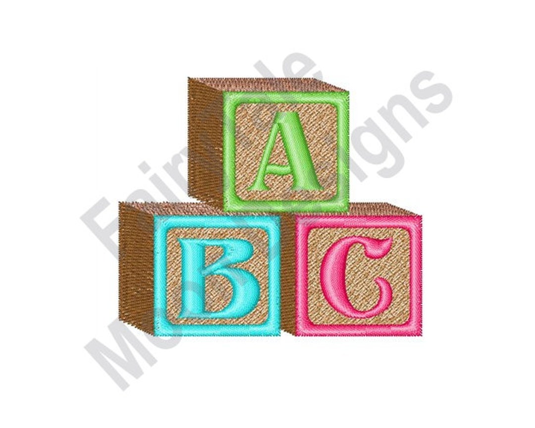 Baby Blocks - Machine Embroidery Design, Baby Letter Blocks Embroidery ...