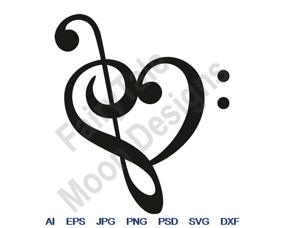 Clefs - Svg, Dxf, Eps, Png, Jpg, Vector Art, Clipart, Cut File, Treble ...