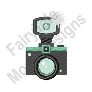 Camera Machine Embroidery Design, Vintage Camera With Flash Embroidery ...
