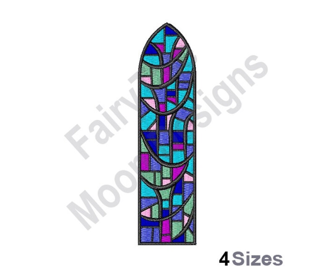 Stained Glass Window - Machine Embroidery Design, Bookmark Embroidery ...