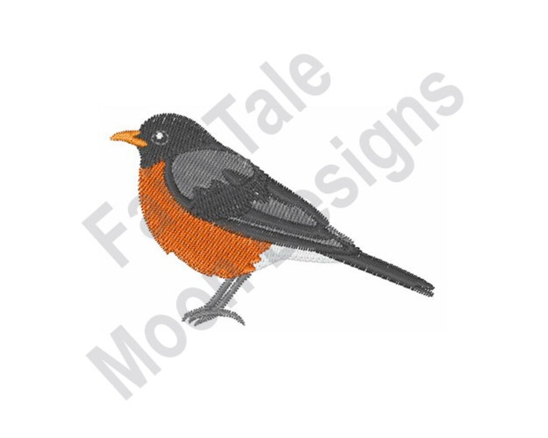American Robin - Machine Embroidery Design, Robin Embroidery Pattern ...
