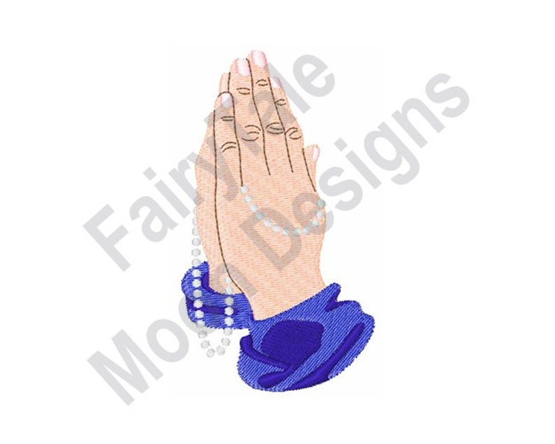 Prayer Hands Machine Embroidery Design, Praying Hands Embroidery ...