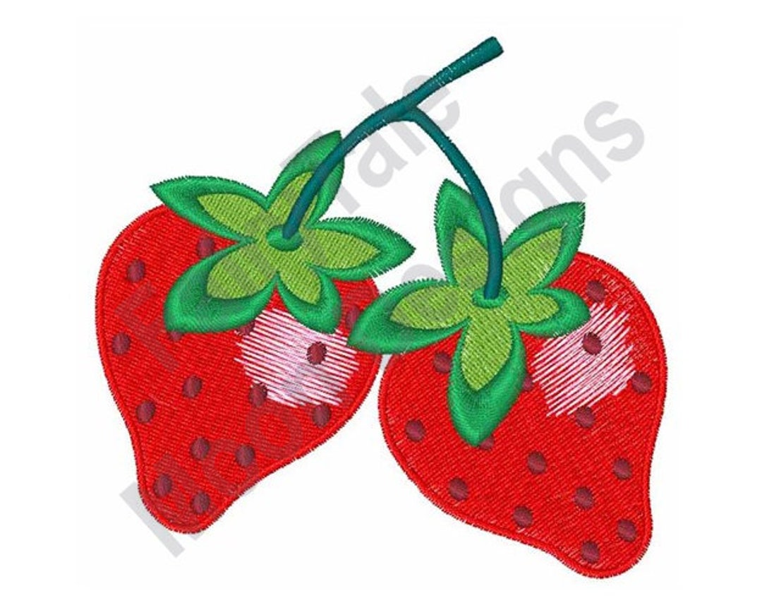 Strawberries Machine Embroidery Design - Etsy