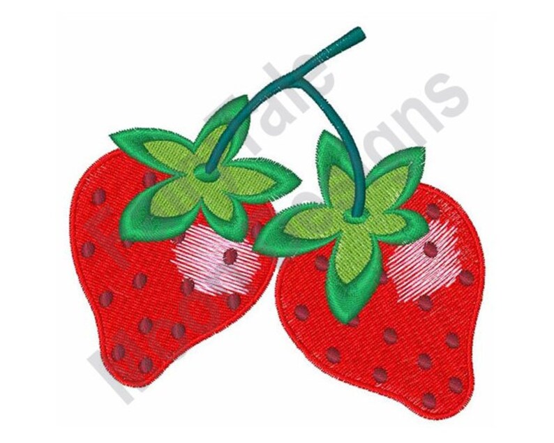 Strawberries Machine Embroidery Design | Etsy