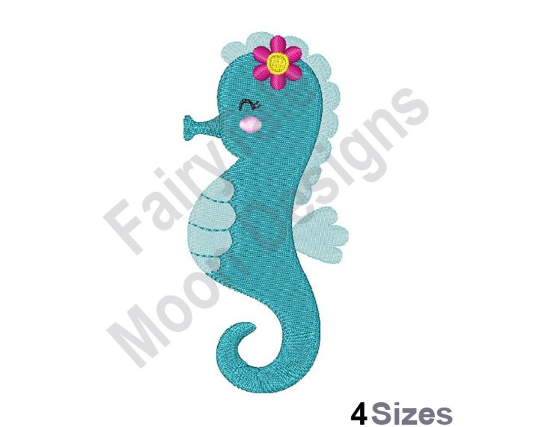 Seahorse - Machine Embroidery Design, Seahorse Embroidery Pattern, Baby ...