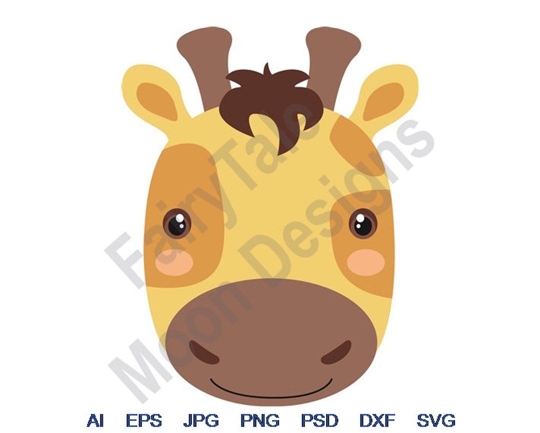 Giraffe Head Svg, Dxf, Eps, Png, Jpg, Vector Art, Clipart, Cut File ...