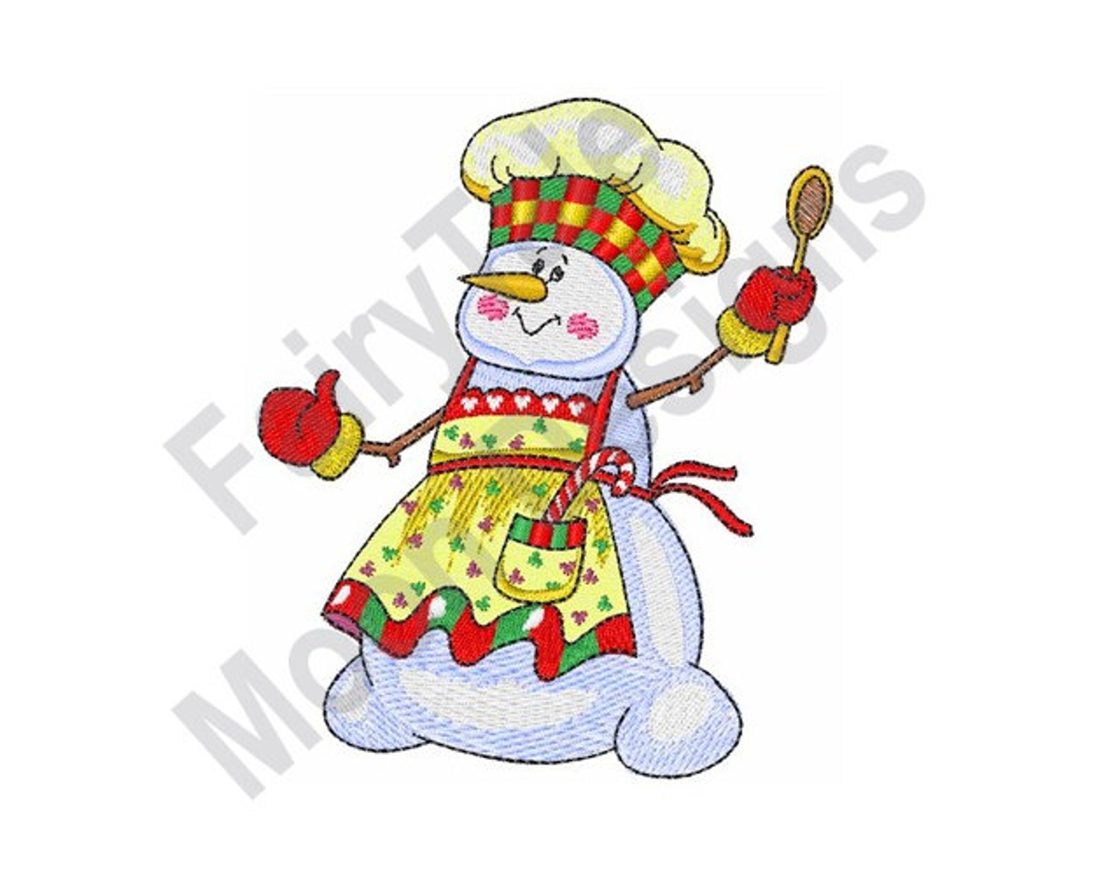 Chef Snowlady Machine Embroidery Design Cooking Snowman - Etsy