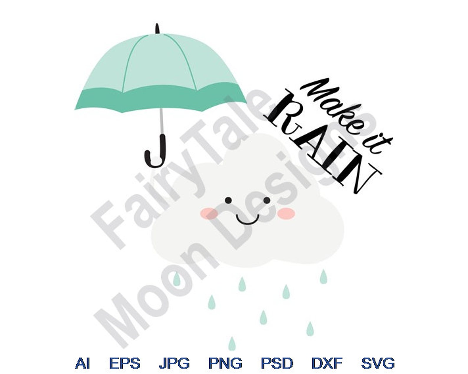 Make It Rain Svg Dxf Eps Png Jpg Vector Art Clipart - Etsy
