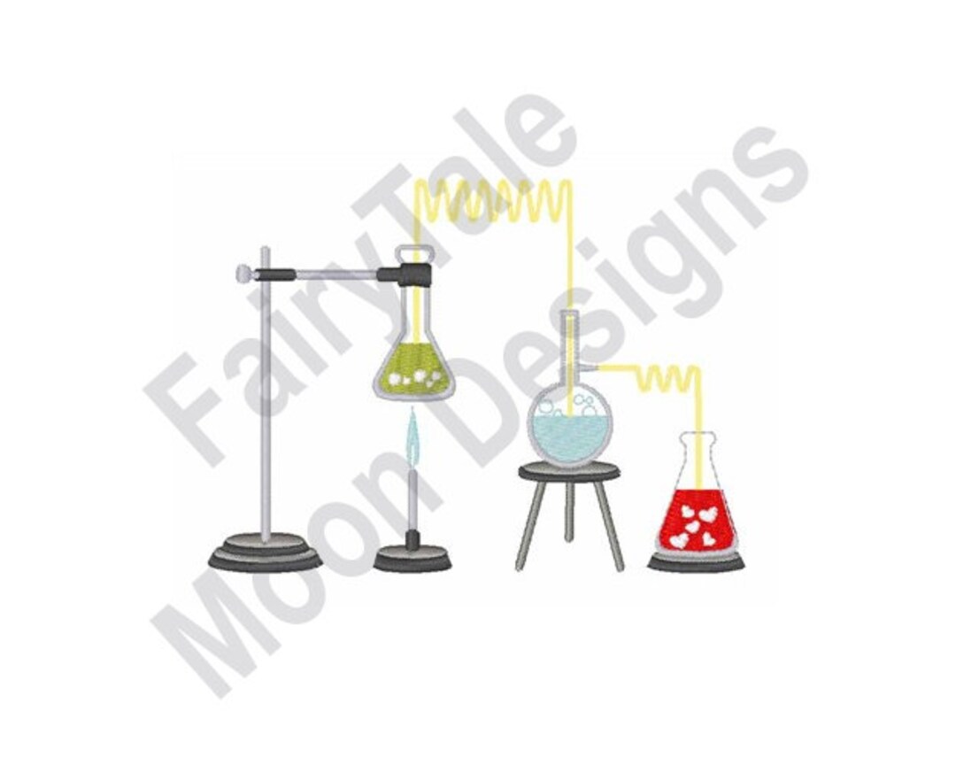 Chemistry Experiment - Machine Embroidery Design, Laboratory Experiment ...