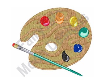 Paint Palette Machine Embroidery Design - Etsy