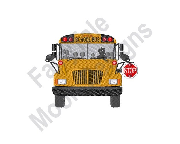 School Bus Machine Embroidery Design School Bus Embroidery | Etsy
