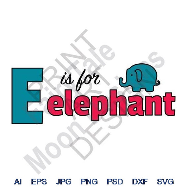 Elephant Alphabet Svg - Etsy