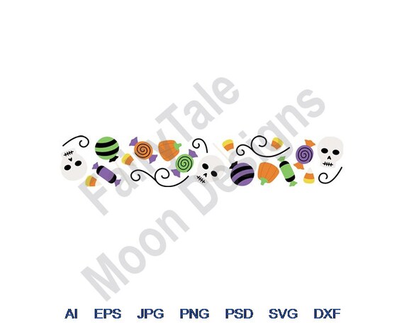 Candy Border Svg Dxf Eps Png Jpg Vector Art Clipart - Etsy