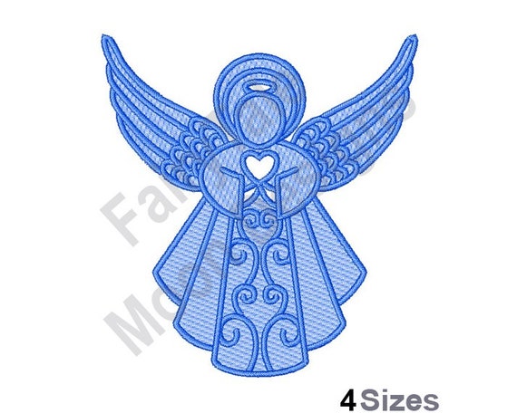 Freestanding Lace Angel machine Embroidery Design FSL | Etsy