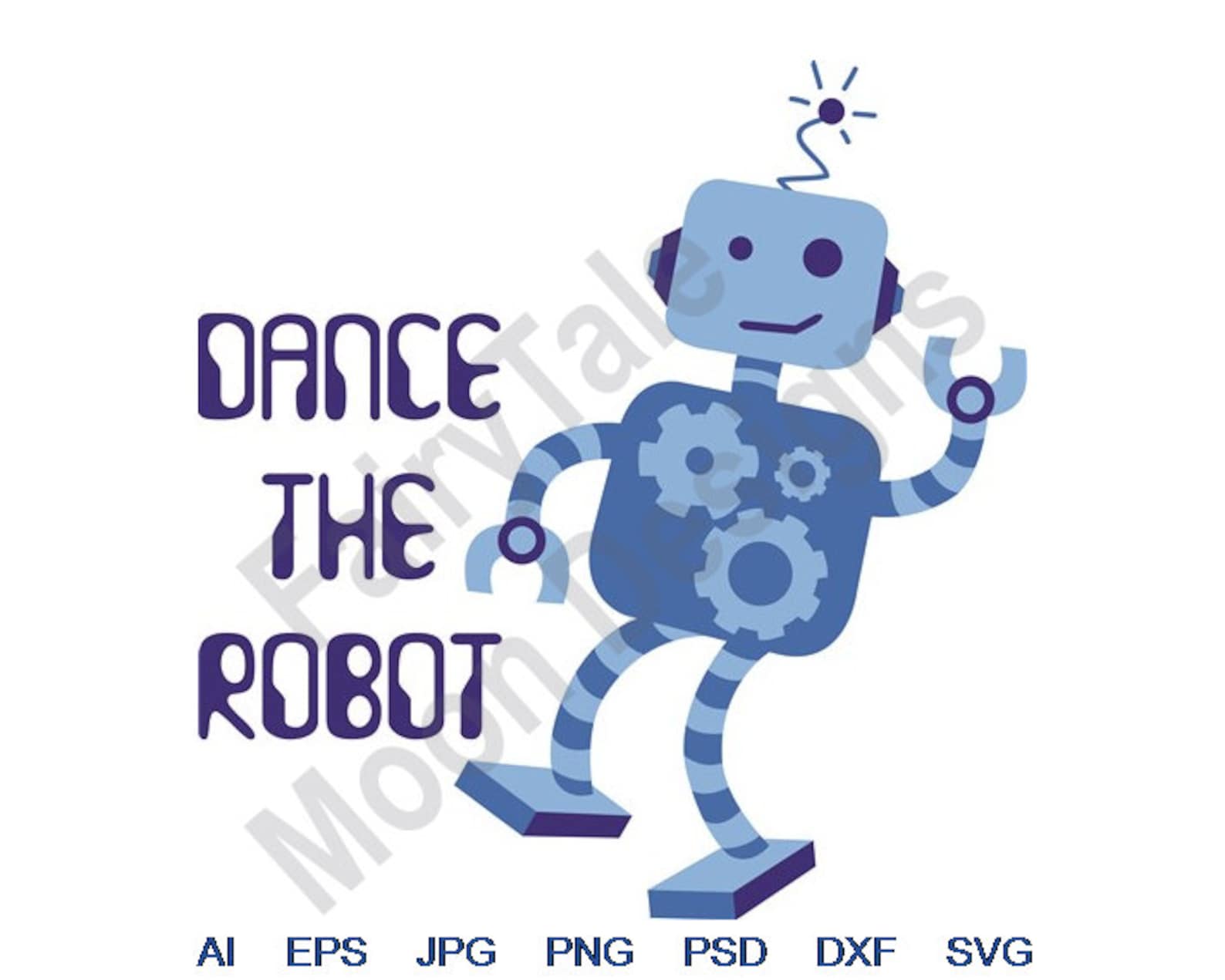 Dance the Robot Svg Dxf Eps Png Jpg Vector Art - Etsy