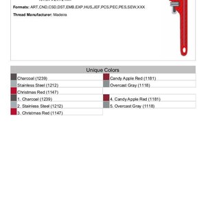 Pipe Wrench - Machine Embroidery Design - Etsy