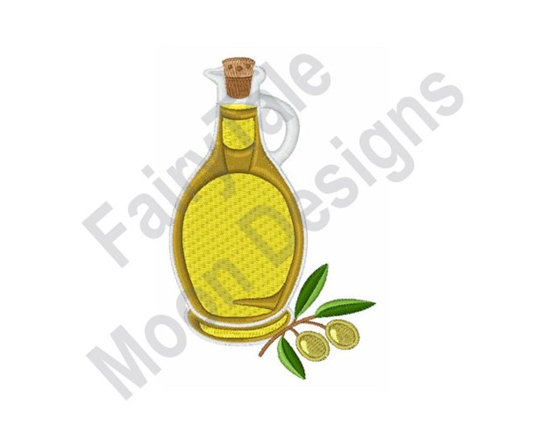 Olive Oil Pitcher - Machine Embroidery Design, Olive Oil Bottle ...