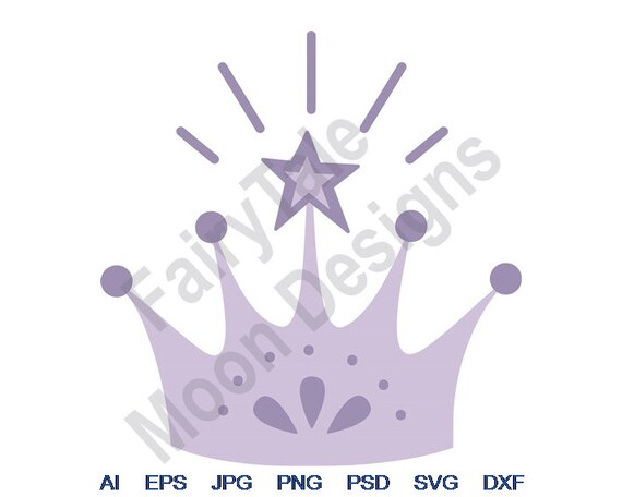 Purple Princess Crown Clipart Black&white