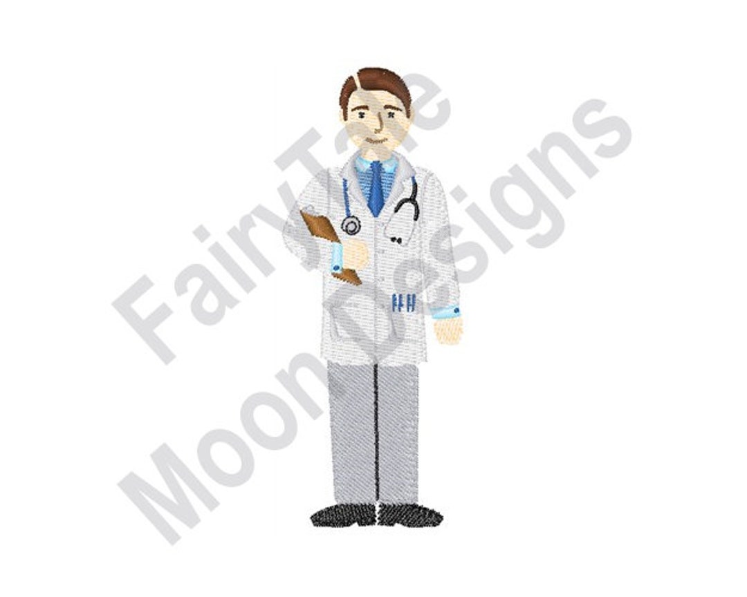 Medical Doctor - Machine Embroidery Design, Male Physician Embroidery ...