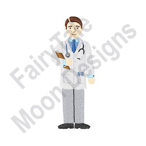 Medical Doctor - Machine Embroidery Design, Male Physician Embroidery ...