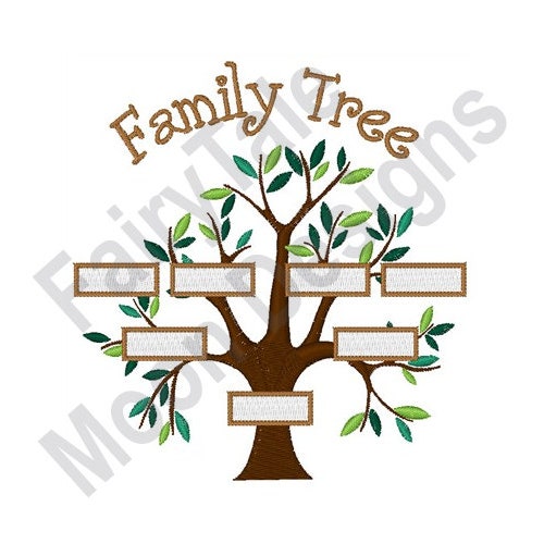 Family Tree Machine Embroidery Design Family Tree - Etsy