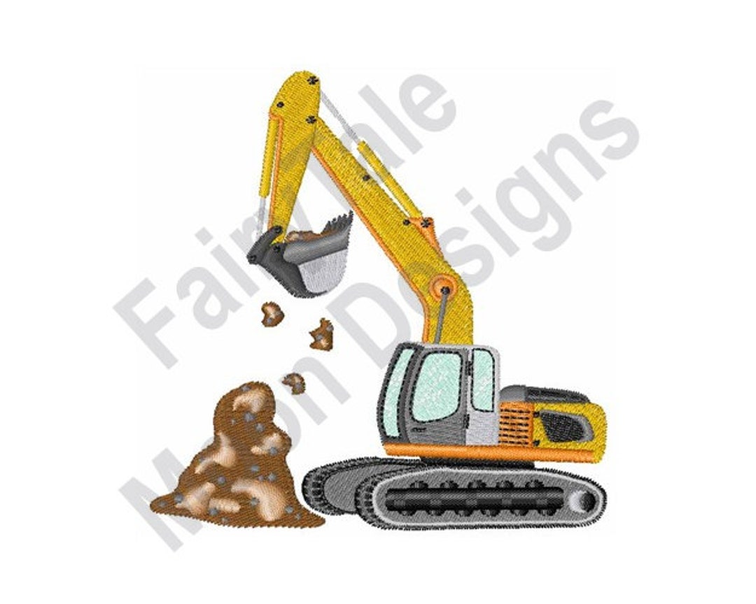 Excavator - Machine Embroidery Design, Excavator Embroidery Pattern ...