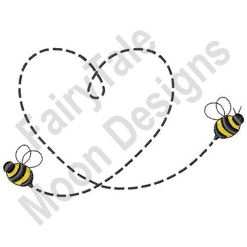 Bee Outline Machine Embroidery Design - Etsy