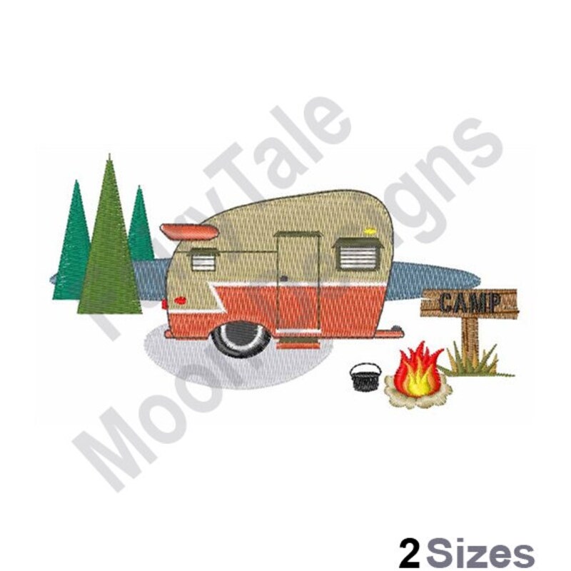 Embroidery Pattern Camper - Etsy