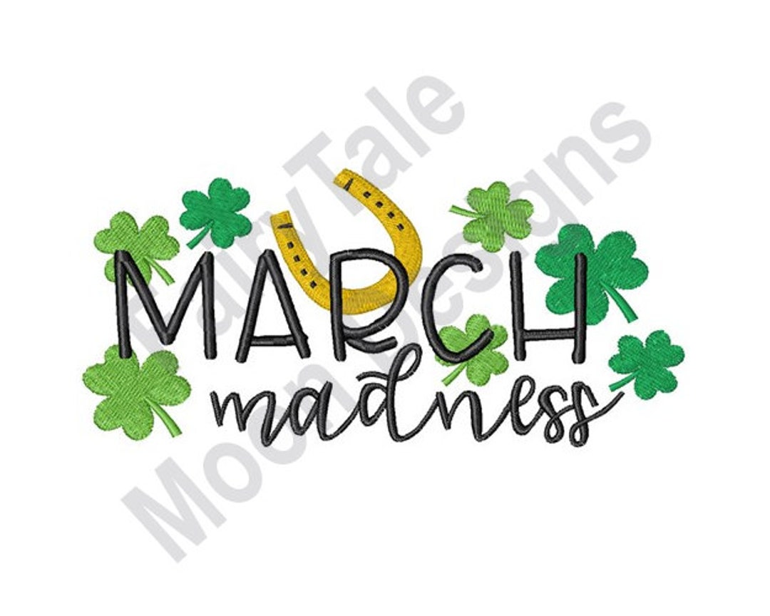 March Madness Machine Embroidery Design, Saint Patrick's Day Embroidery ...