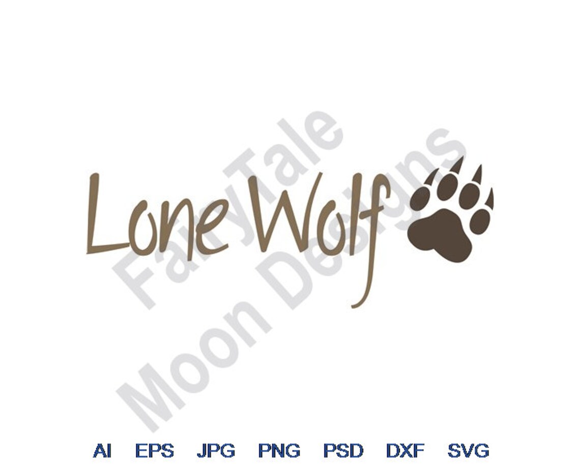 Lone Wolf - Svg, Dxf, Eps, Png, Jpg, Vector Art, Clipart, Cut File ...
