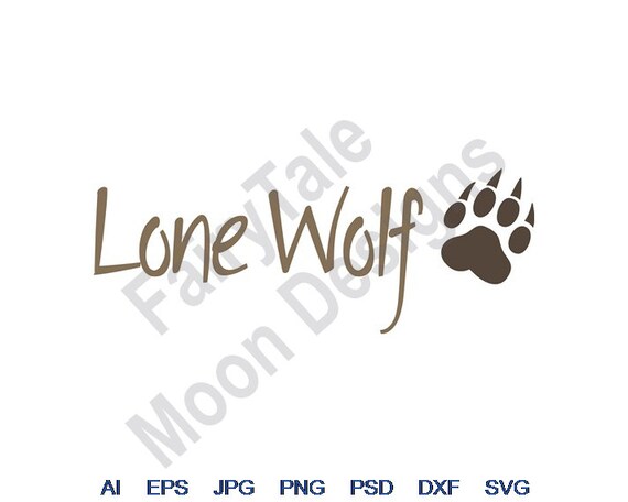 Lone Wolf Svg Dxf Eps Png Jpg Vector Art Clipart Cut - Etsy