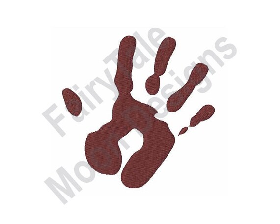 Hand Print Machine Embroidery Design Handprint Embroidery | Etsy